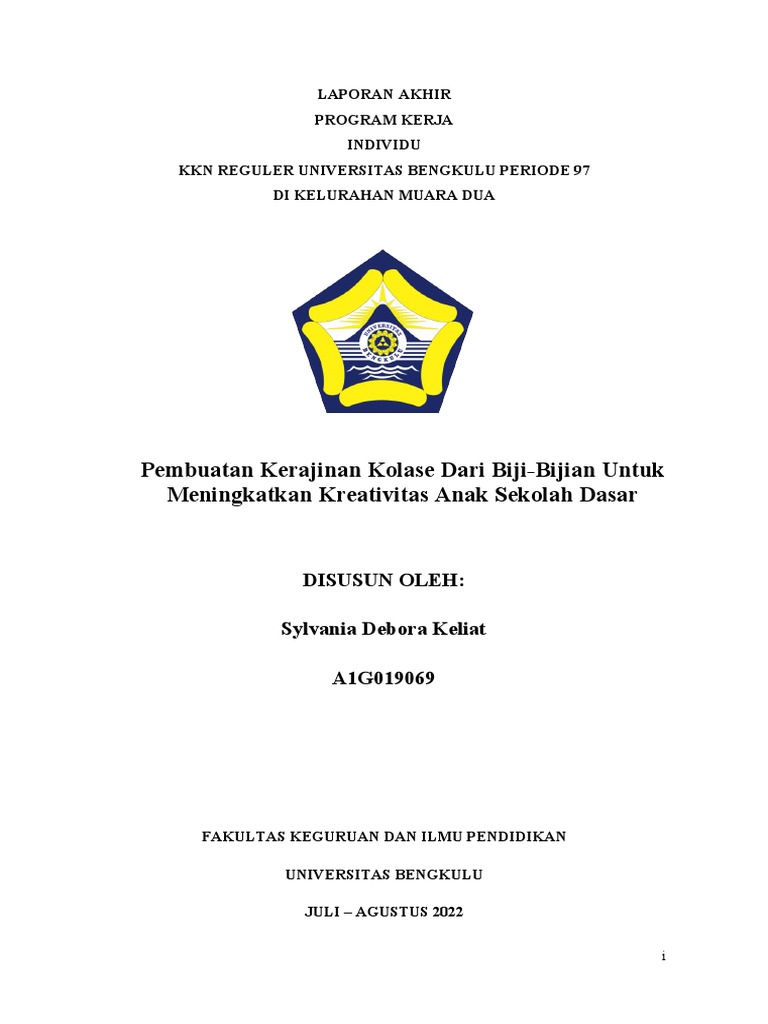 Laporan Akhir Program Kerja Individu-Sylvania Debora-Kolase | PDF | Karier & Perkembangan