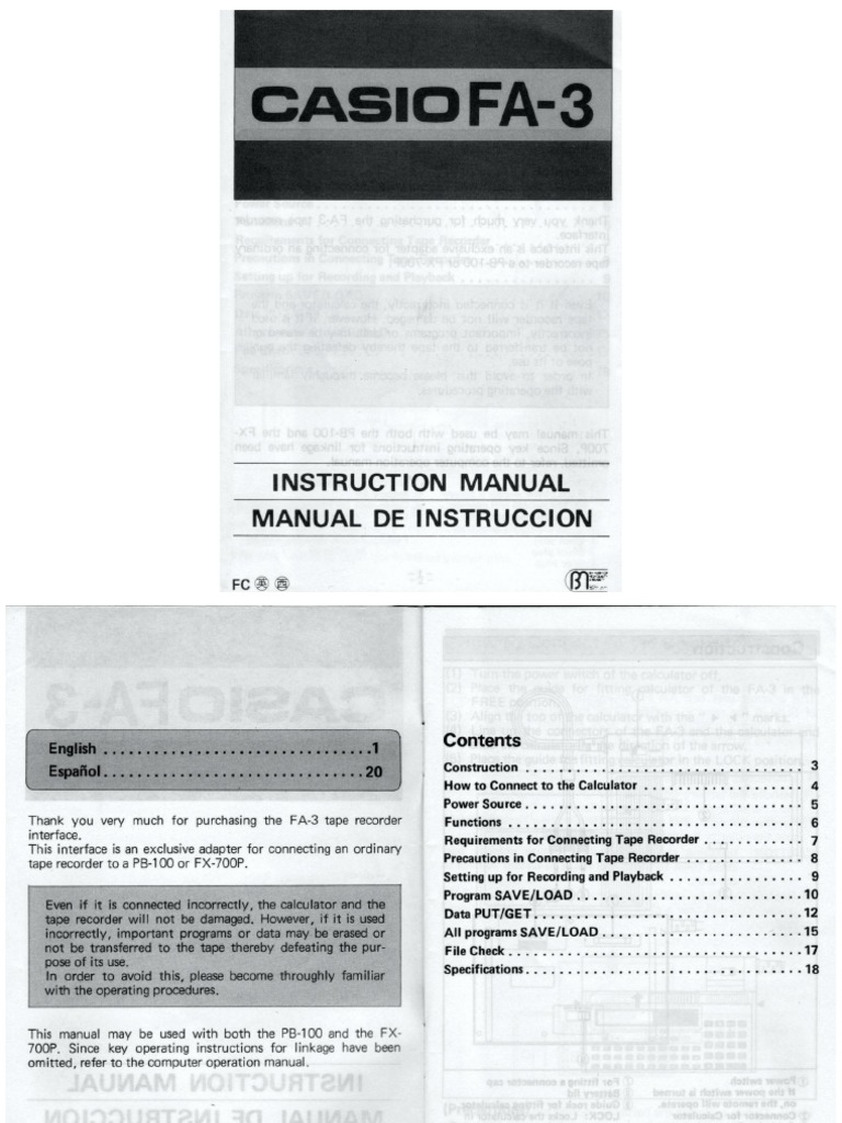 FA3 Manual ENG | PDF