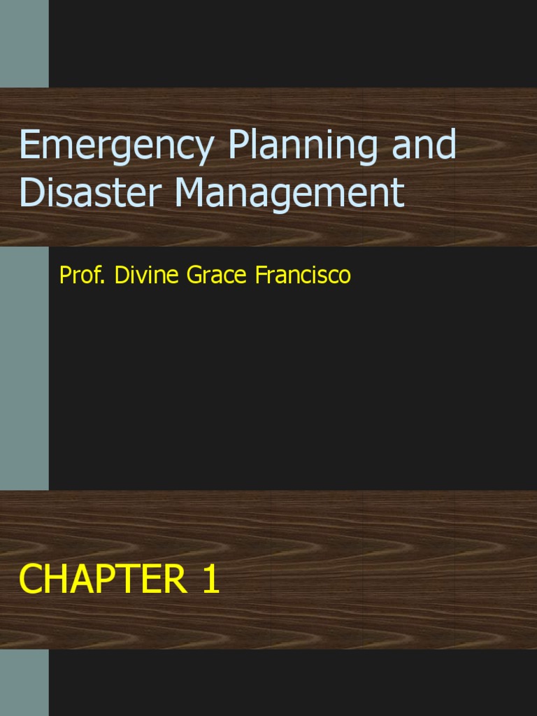 Lesson 1 Introduction To Emergency and Disaster | PDF