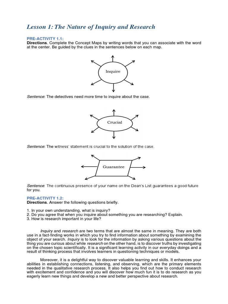LESSON1 ON Practical Research 1 | PDF | Informed Consent | Information