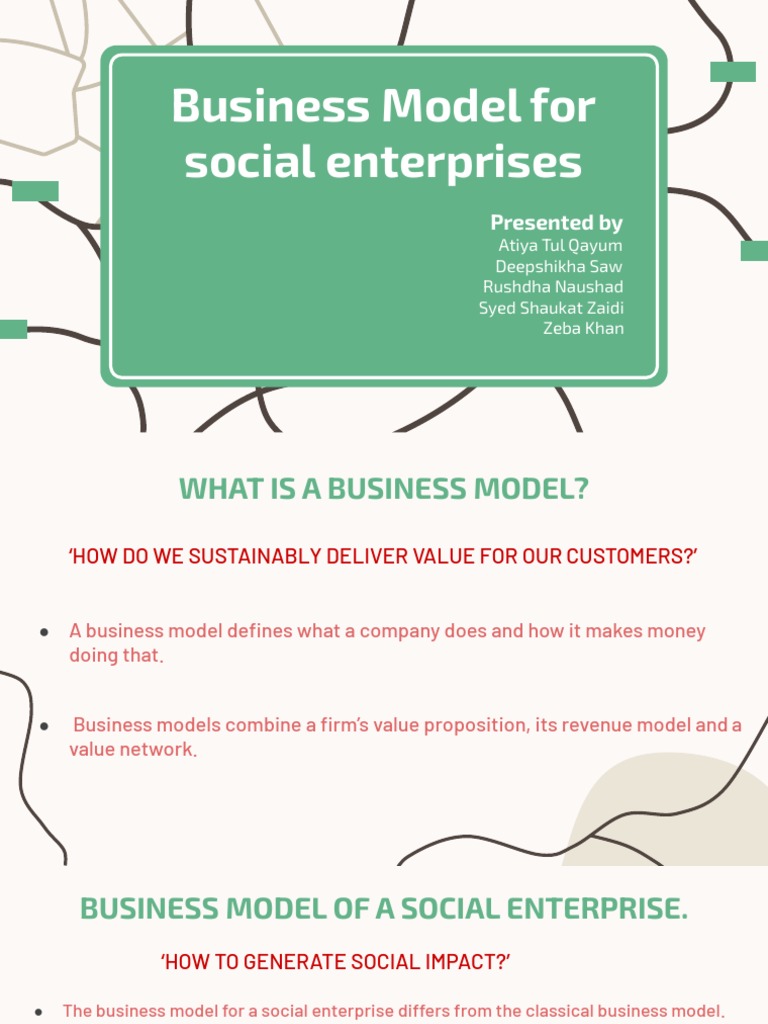 Business Model For Social Enterprise - Design Principles For Business ...