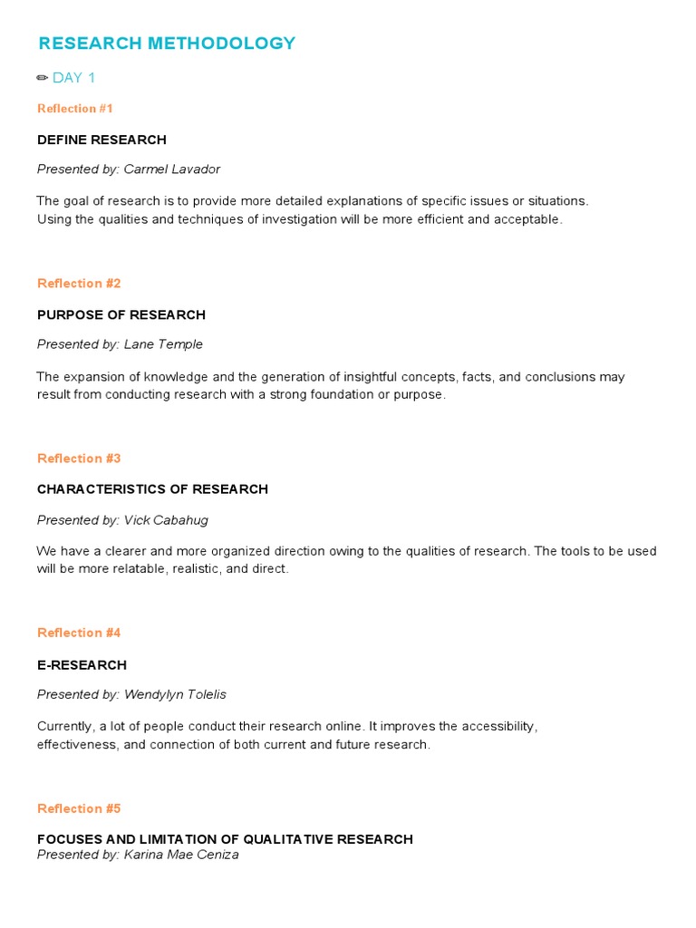 Research Reflection | PDF | Quantitative Research | Qualitative Research