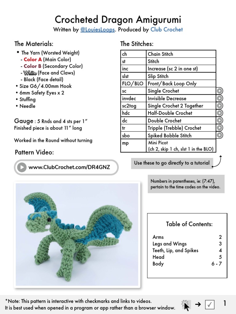 Crocheted Dragon Amigurumi: A Step-by-Step Guide to Creating a ...