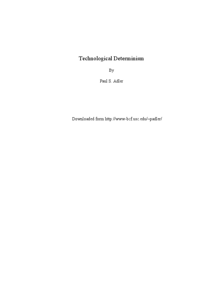Revisingtechnological Determinism | PDF | Science | Idea