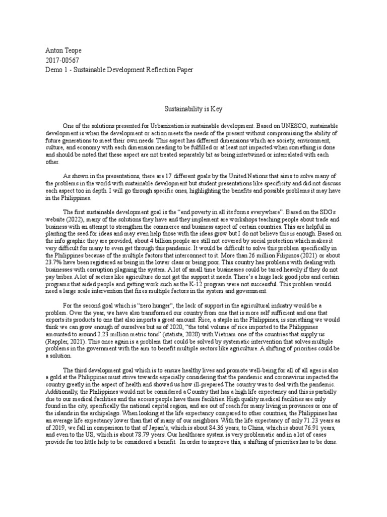 Sustainable Development | PDF | Sustainability | Sustainable Energy