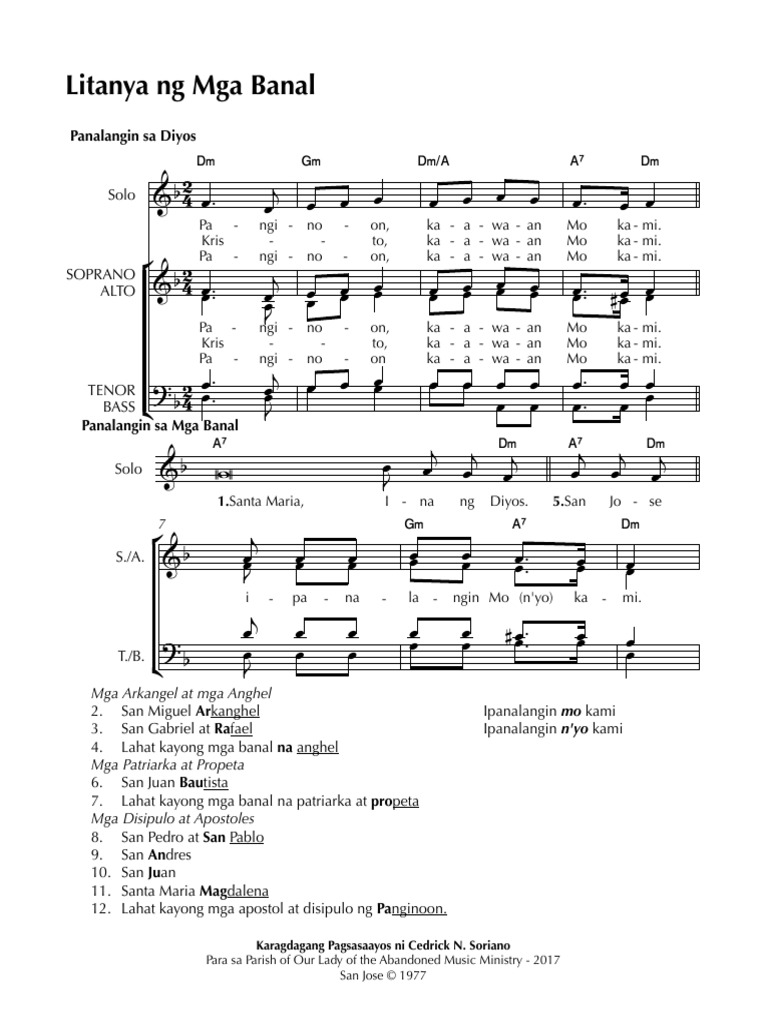 Litanya NG Mga Banal | PDF