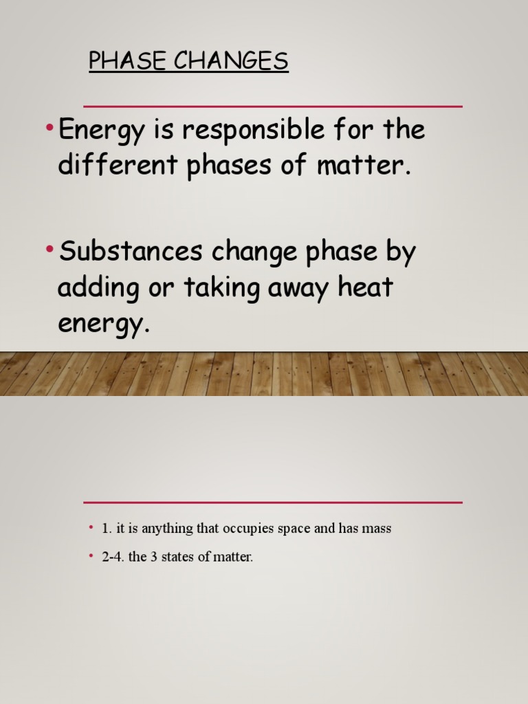 Understanding Phase Changes of Matter | PDF | Science & Mathematics