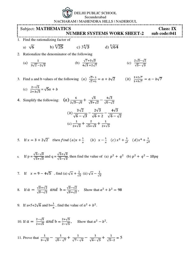 Irrational Numbers | PDF | Numbers | Number Theory