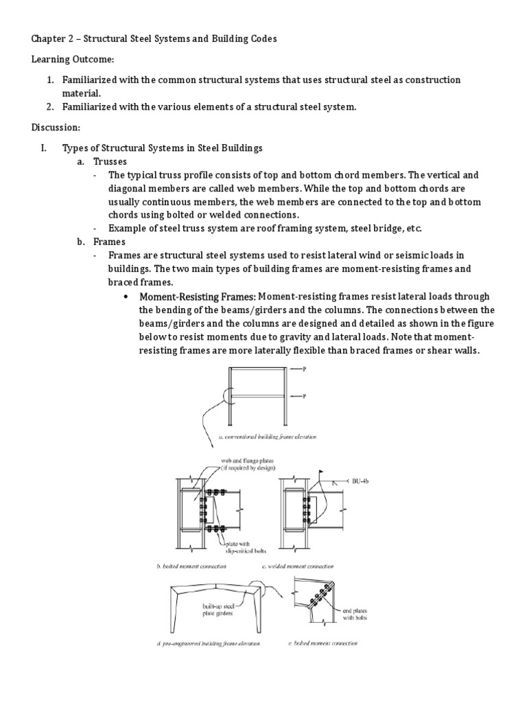 Chapter 2 - Structural Steel Systems and Building Codes | PDF | Truss ...