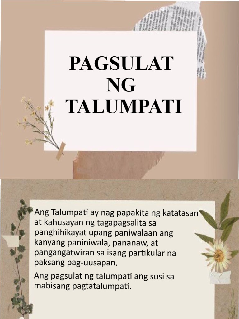 PL..Pagsulat NG Talumpati | PDF
