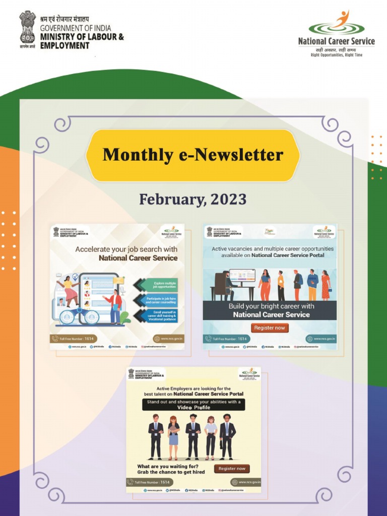 NCS E-Newsletter - February 2023 | PDF | Employment | Vocational Education