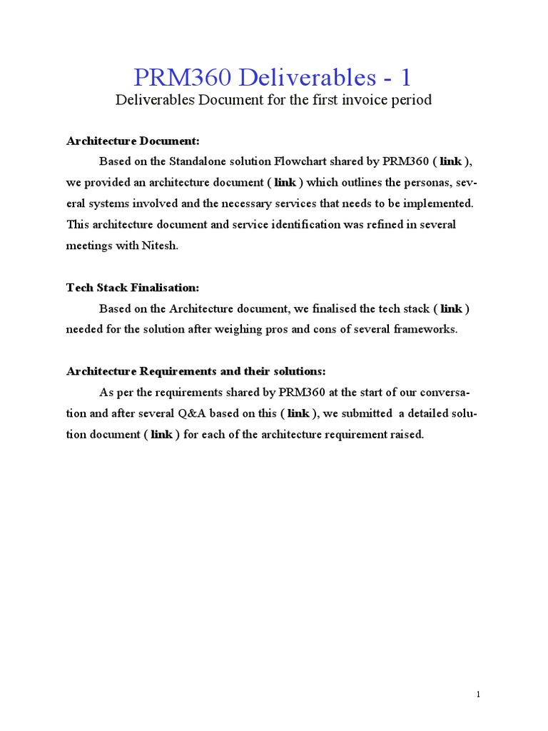 Client Deliverables Template | PDF