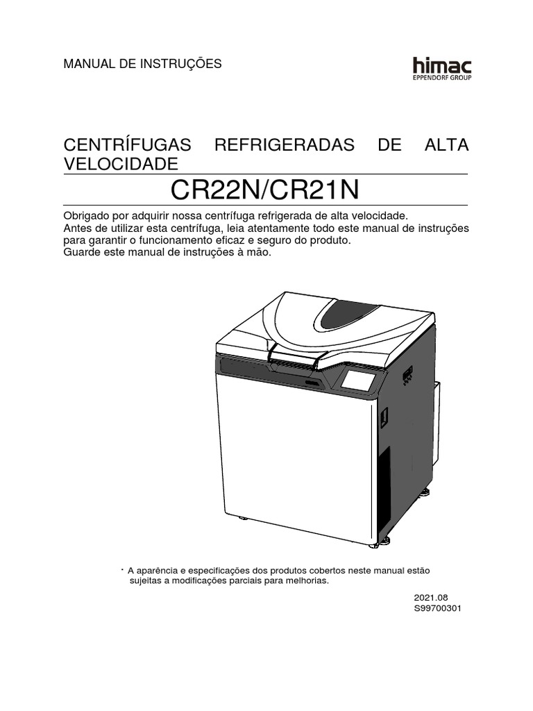 Centrifugation - Operating Manual - Centrifuge CR22N CR21N | PDF | Centrífuga | USB