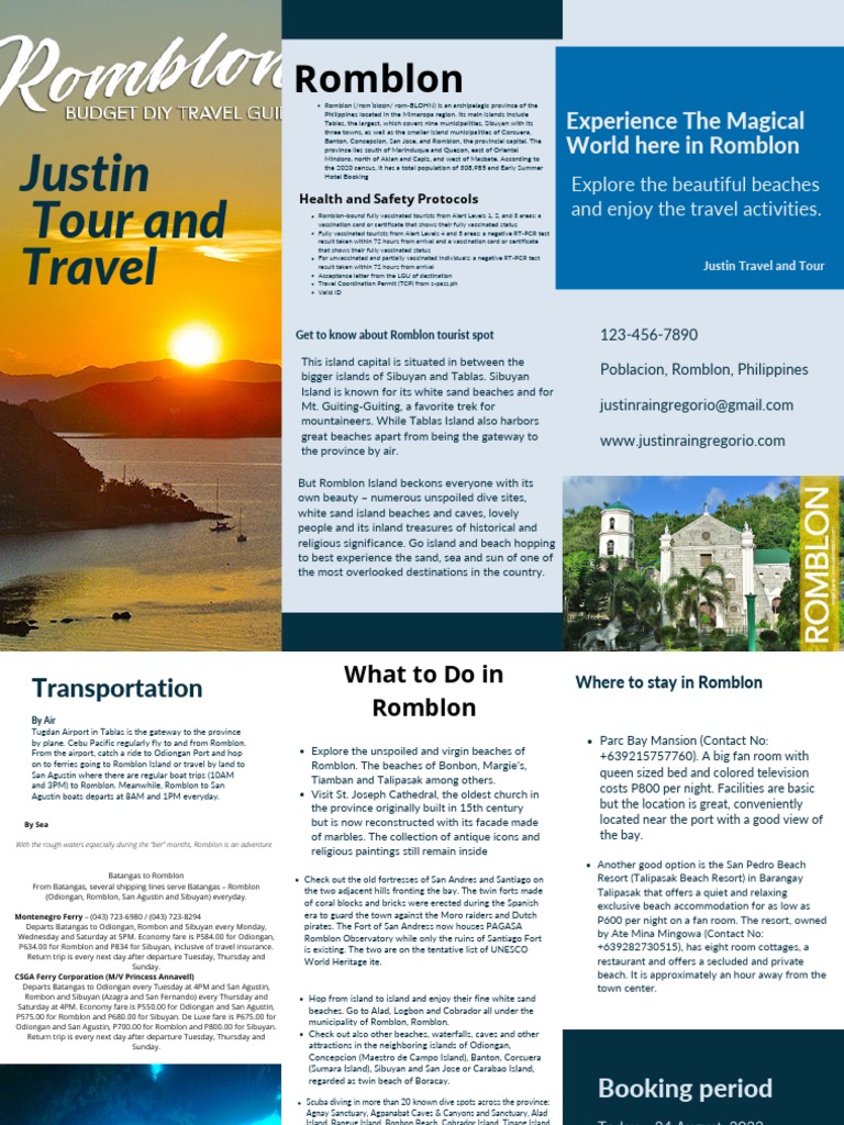 Blue Green Nature Adventure Mountain Trifold Brochure | PDF