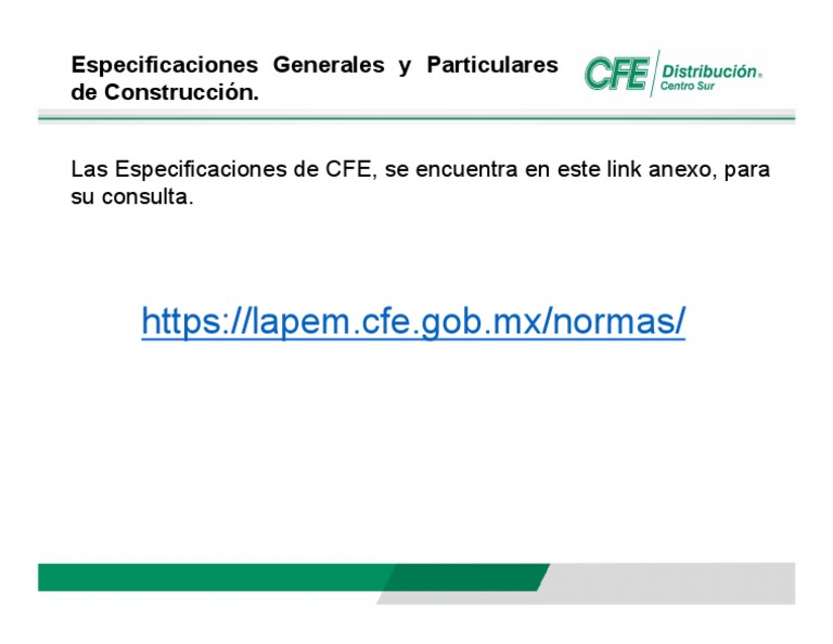 10 Especificaciones Cfe | PDF