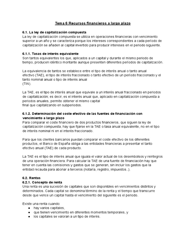 Gefe Tema 6 | PDF | Interés | Bancos