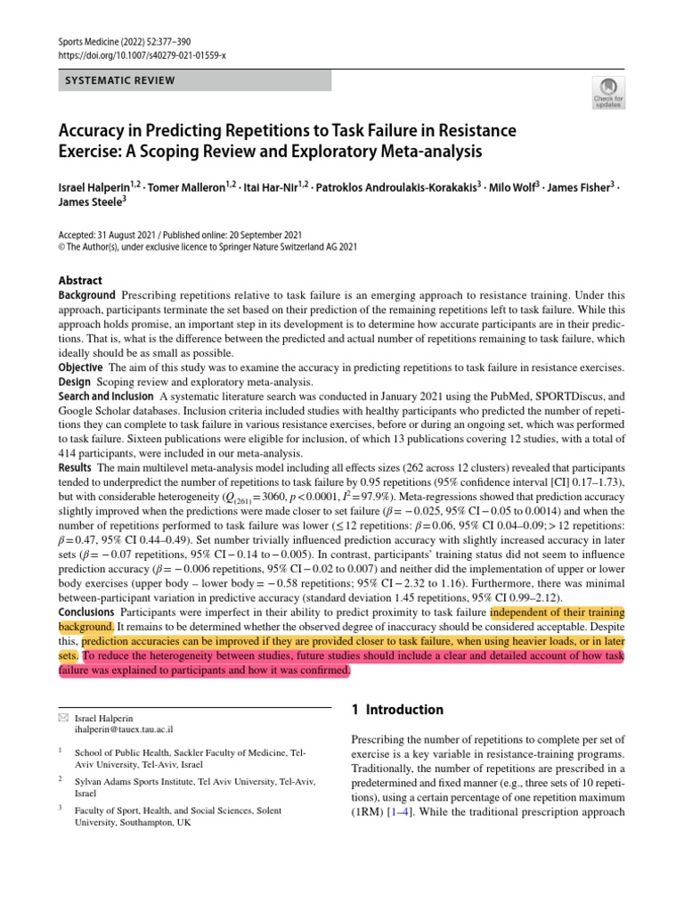 Halperin (2022) Accuracy in Predicting Repetitions To Task Failure in ...