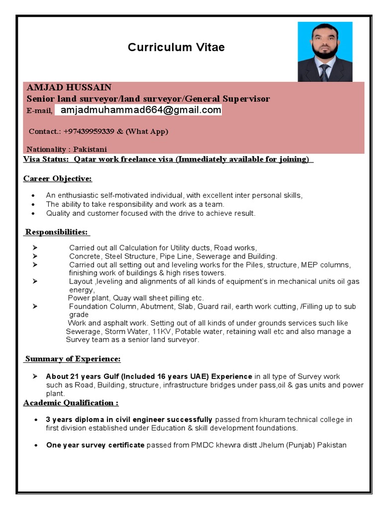 Amjad CV | Download Free PDF | United Arab Emirates | Civil Engineering