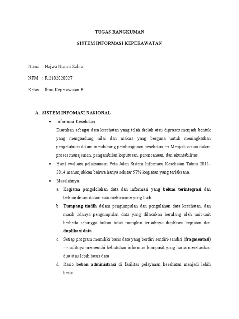 Rangkuman Simkep | PDF