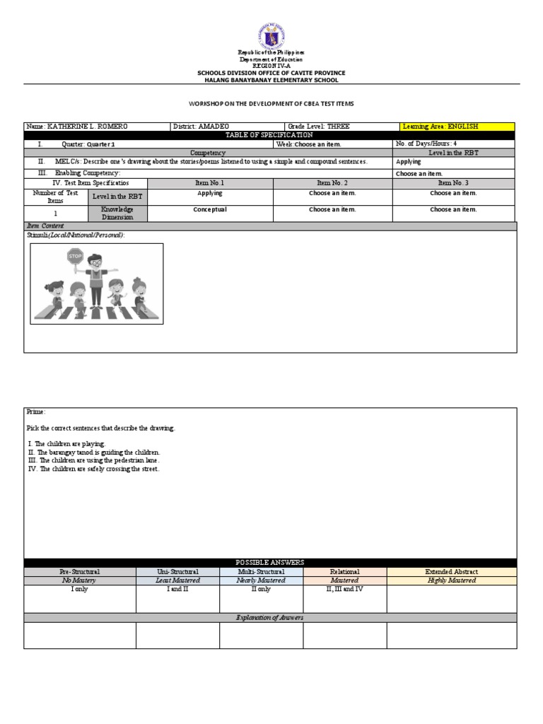 Cbea-English Q1 No 2 | PDF | Behavior Modification | Neuroscience