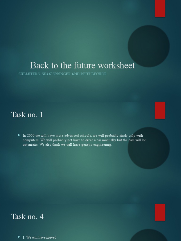 Future Predictions Worksheet | PDF