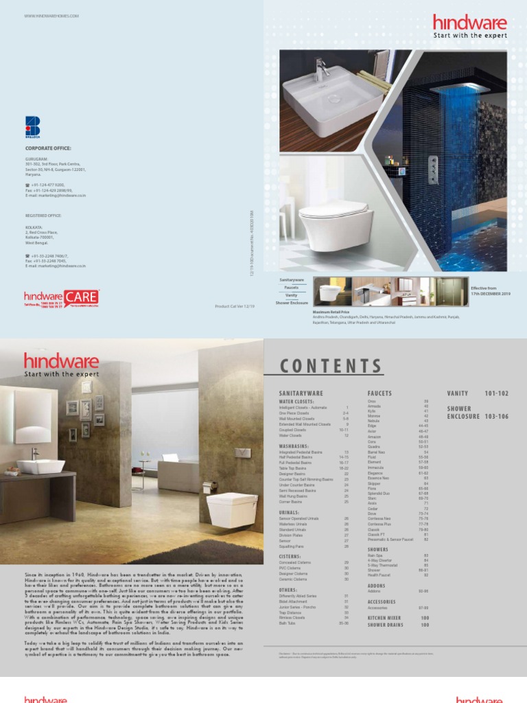 Hindware Bathroom Solutions Overview | PDF | Bathroom | Public Health