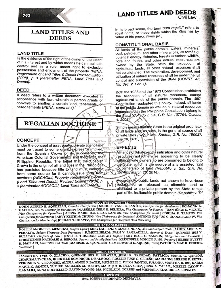 Land Titles and Deeds | PDF