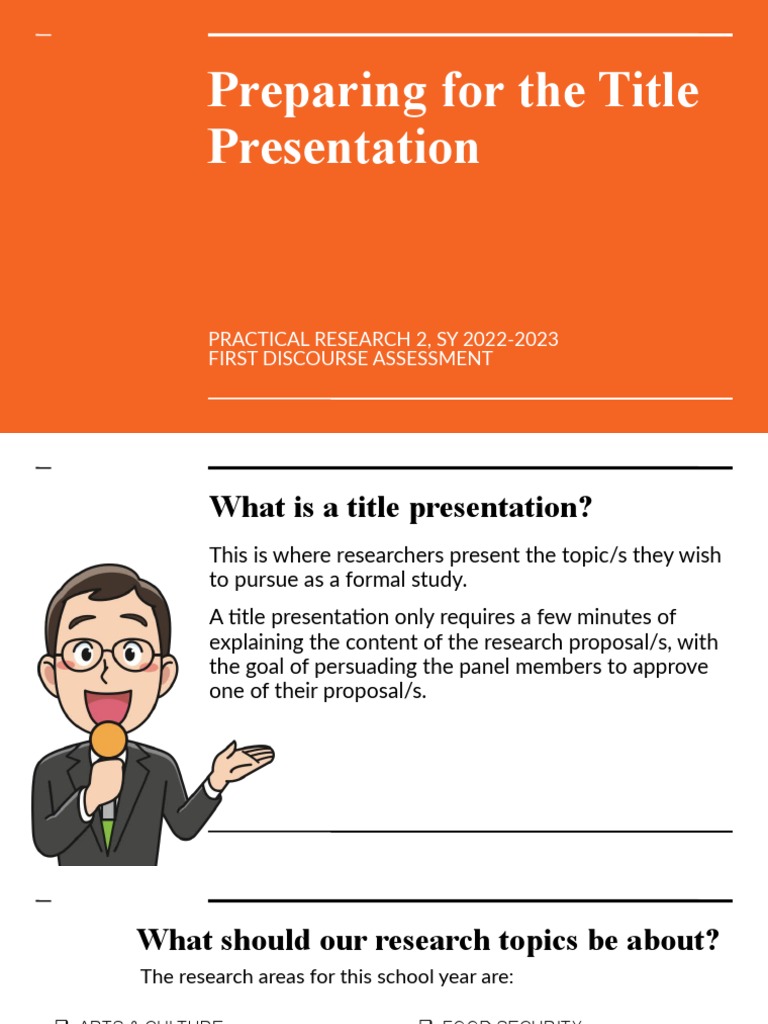 1 PR2 Preparing For The Title Presentation | PDF | Microsoft Power Point