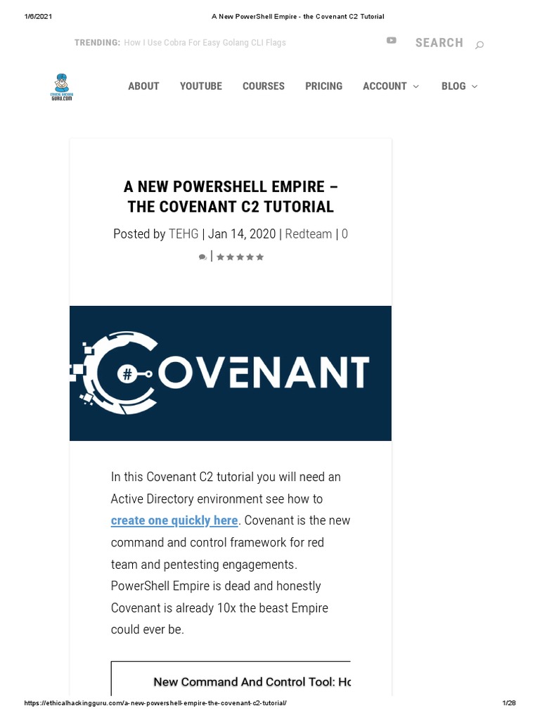 A New PowerShell Empire - The Covenant C2 Tutorial | PDF | Command Line ...