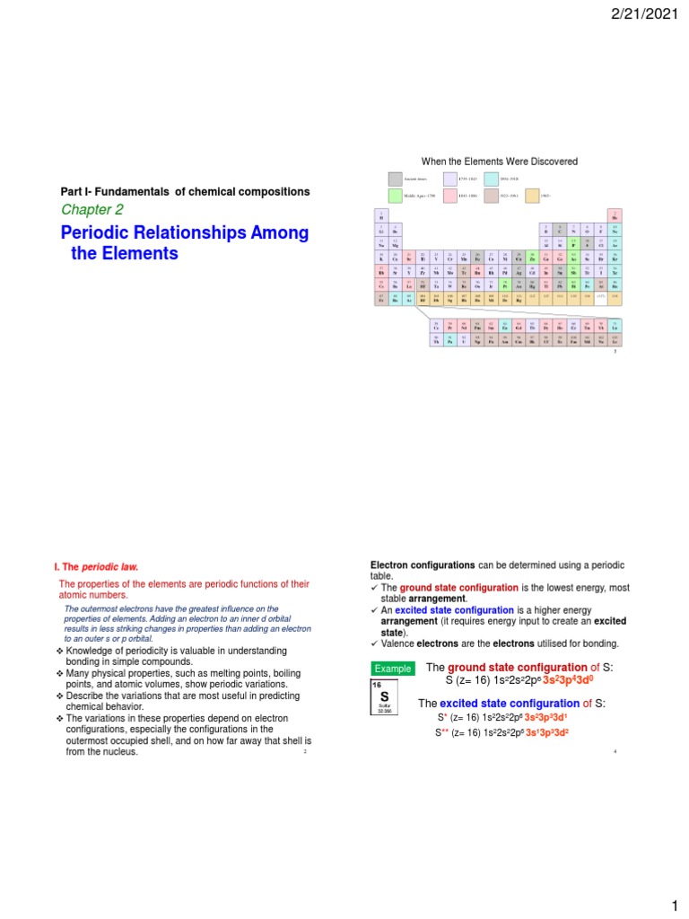 General Chemistry-Part I-Chapter 2-Periodic Relationships Among The ...