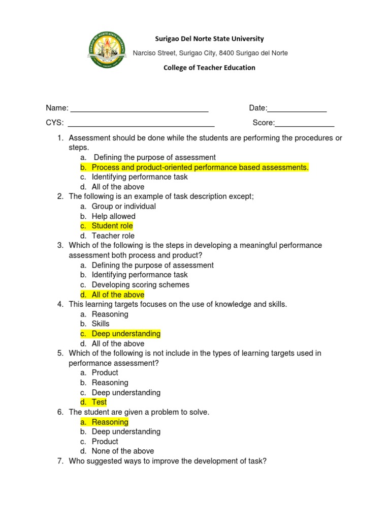 20-Item Test Questions | PDF | Educational Assessment | Cognition