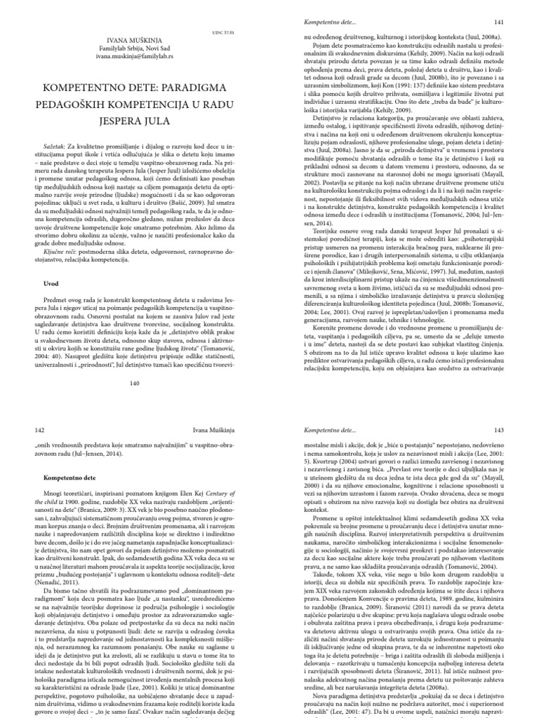 Kompetentno Dete - Paradigma | PDF