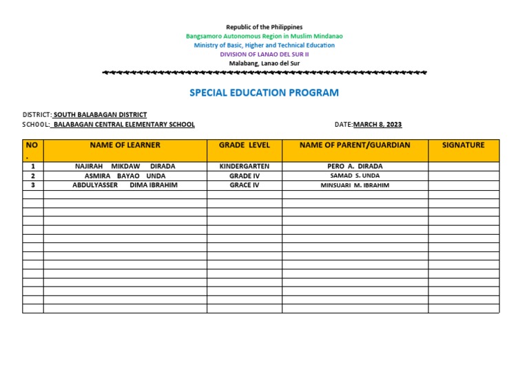 Philippines Special Education Program Report | PDF