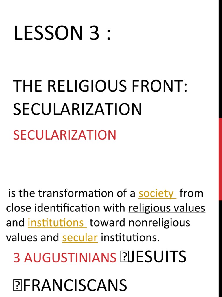 Secularization | PDF | Social Science | Religion & Spirituality