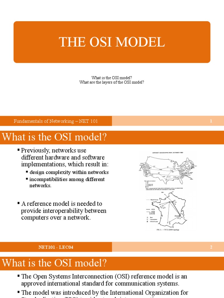 The Osi Model: Fundamentals of Networking - NET 101 | PDF | Osi Model | Transmission Control ...