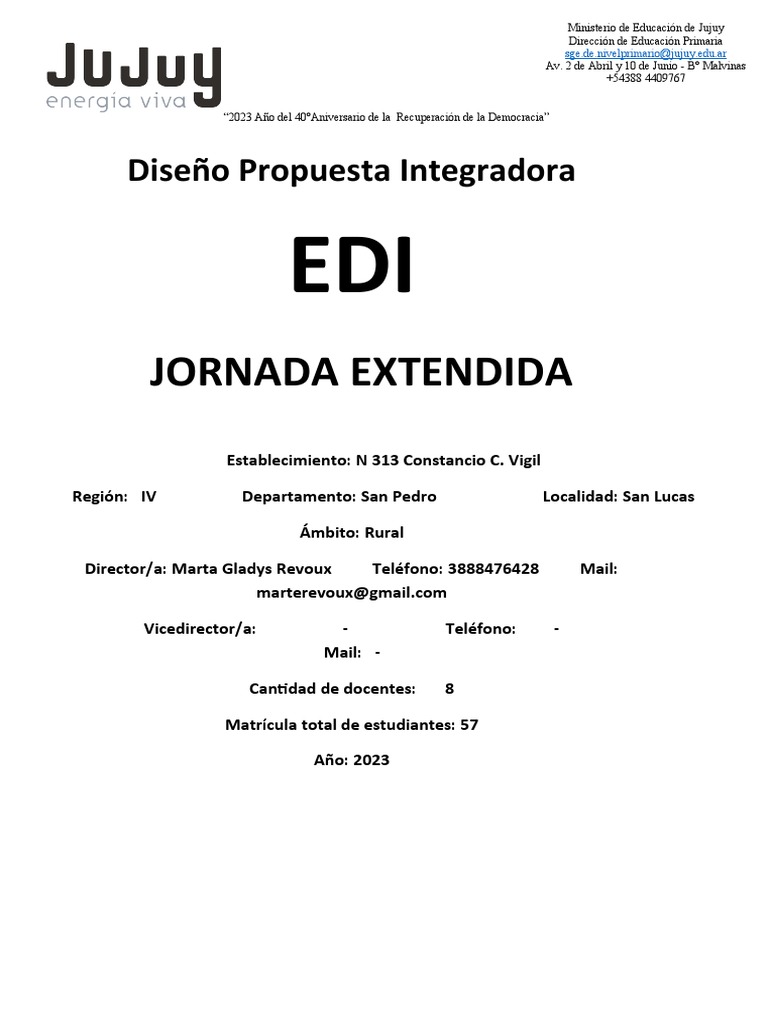 Propuesta Integradora EDI - FINAL-1 | PDF | Educación primaria | Teatro