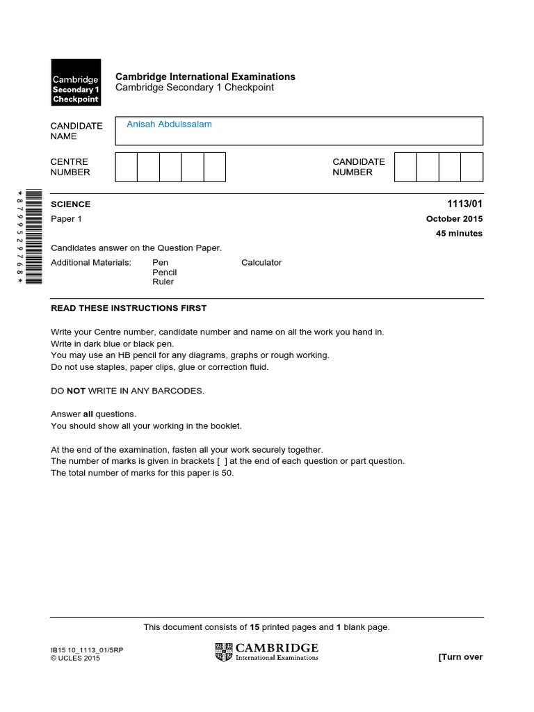 October 2015 Question Paper 1 Tcm143 354044 Pdf Rock Geology