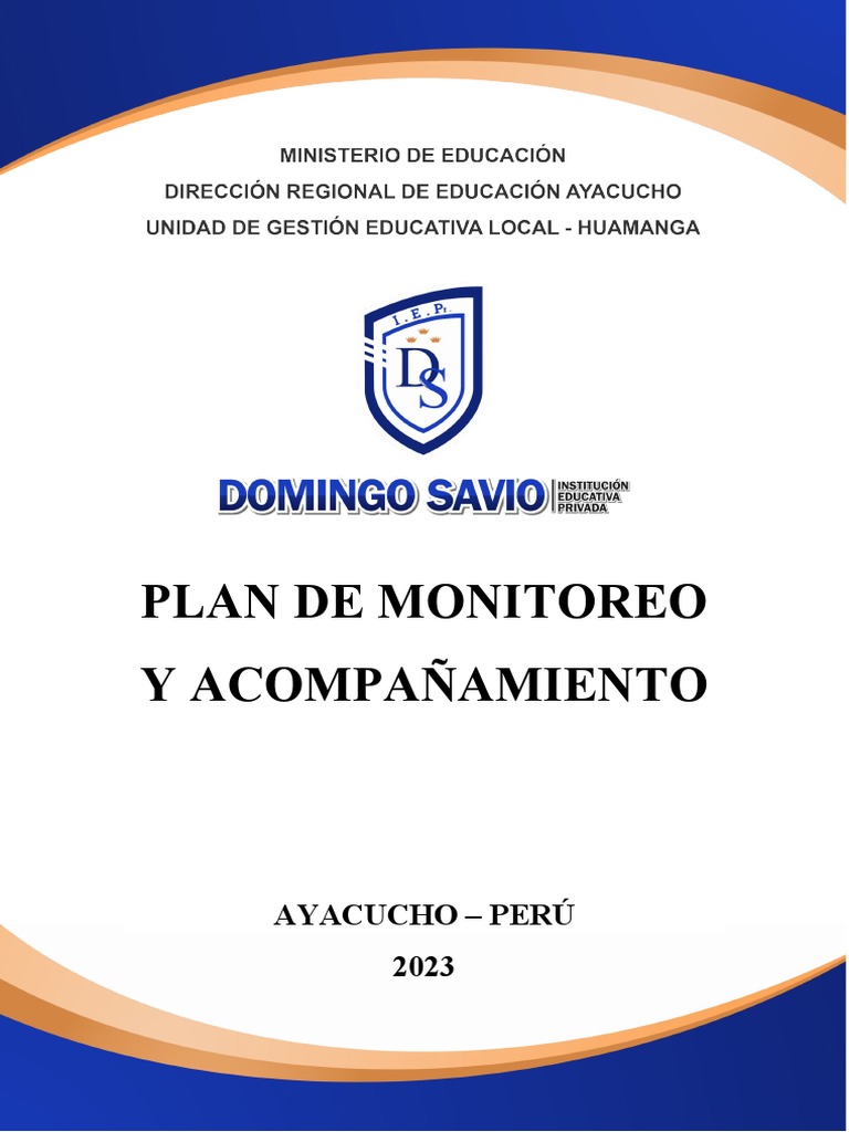 Plan de Monitoreo | PDF | Enseñando | Maestros