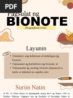 Filipino 12 Bionote | PDF