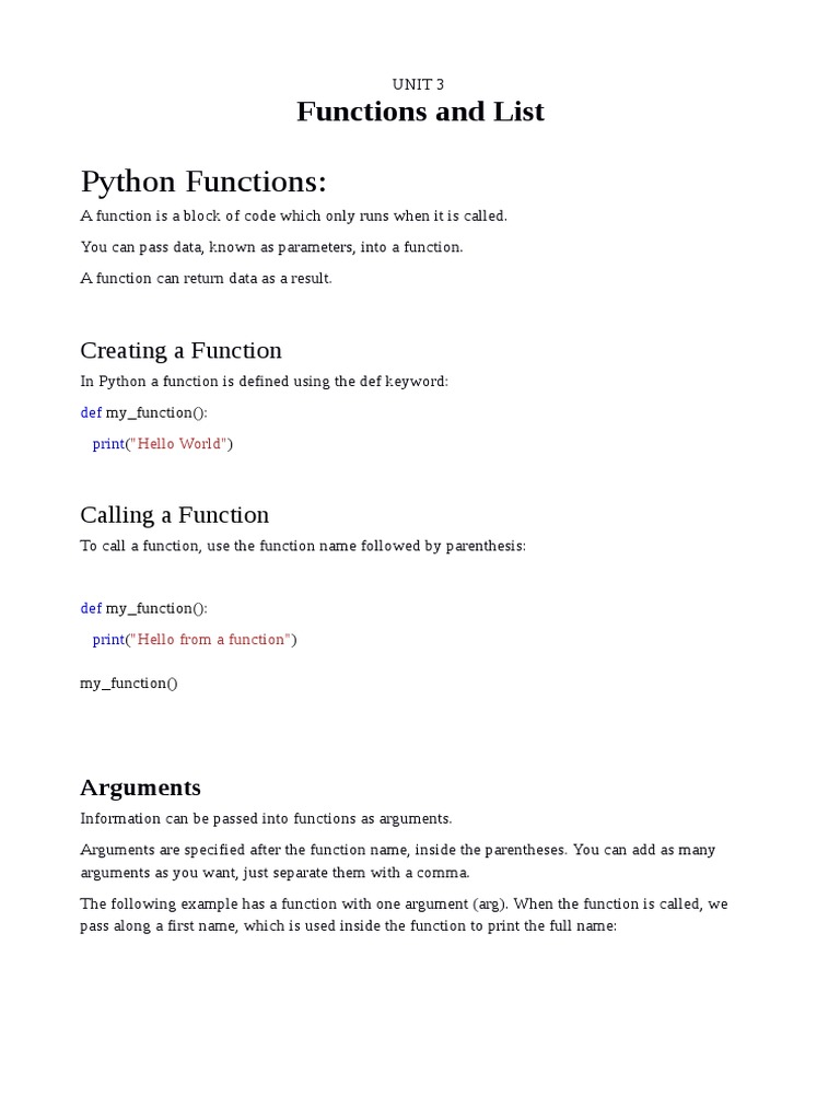 Unit 3 Pdf Parameter Computer Programming Scope Computer Science 