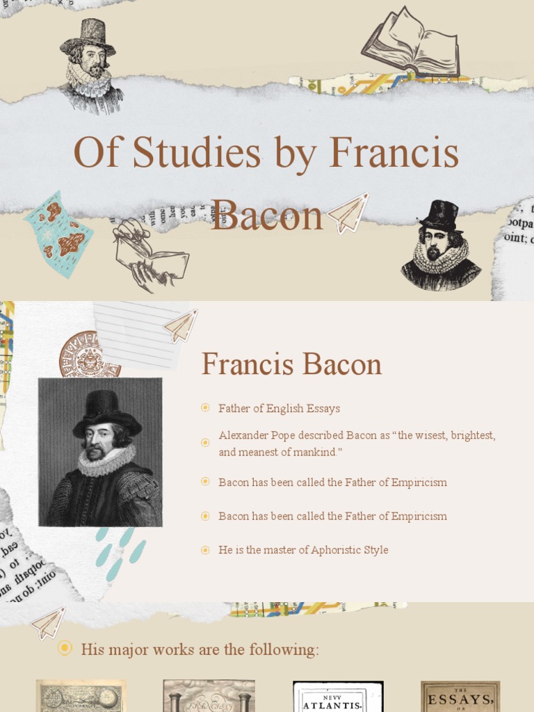 Of Studies by Francis Bacon | PDF | Francis Bacon | Philosophical Theories