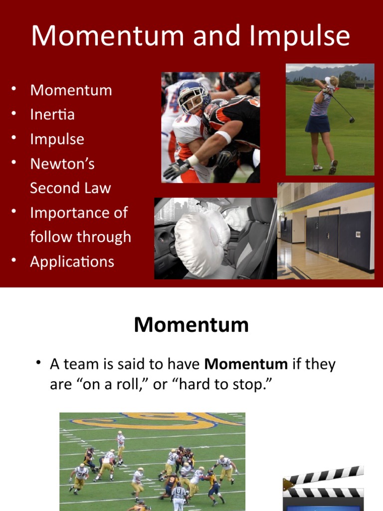 Momentum and Impulse in Sports | PDF | Momentum | Force