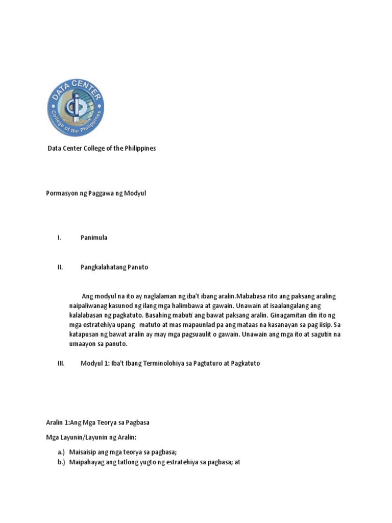 Module in Pagtuturo | PDF