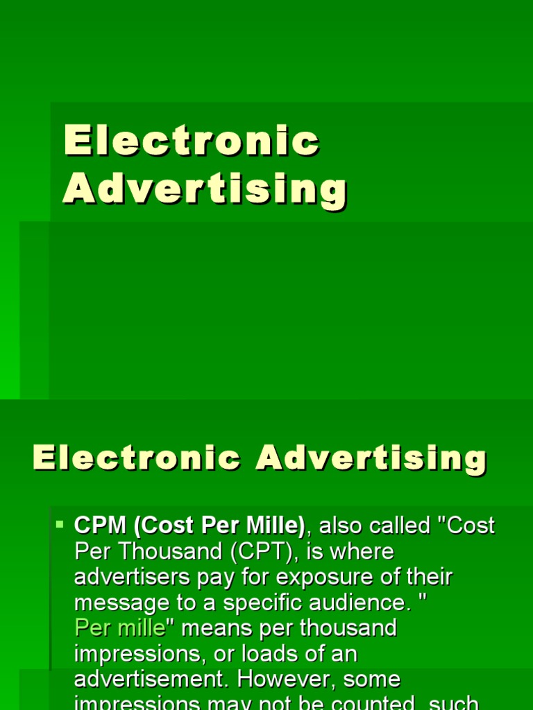 CPM CPC CPA Cost Models Electronic Advertising | PDF | Online Advertising | Affiliate Marketing