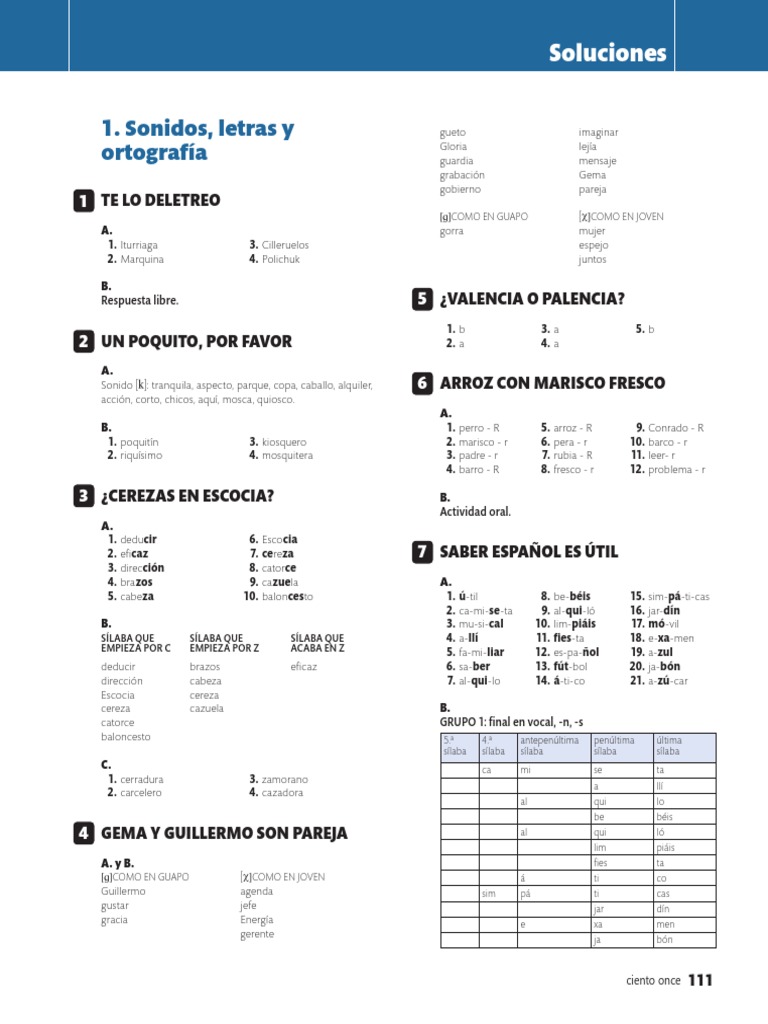 Cuadernos de Gramatica - Soluciones - A2 | PDF | Lengua española