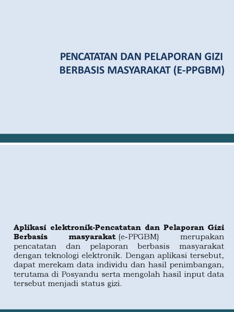 E Ppgbm Pencatatan Gizi Terintegrasi Pdf