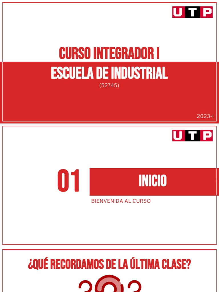 S03.s1 - CURSO INTEGRADOR I - ESCUELA DE INDUSTRIAL - 2852745 - 29 - 2023-I - UTP | PDF