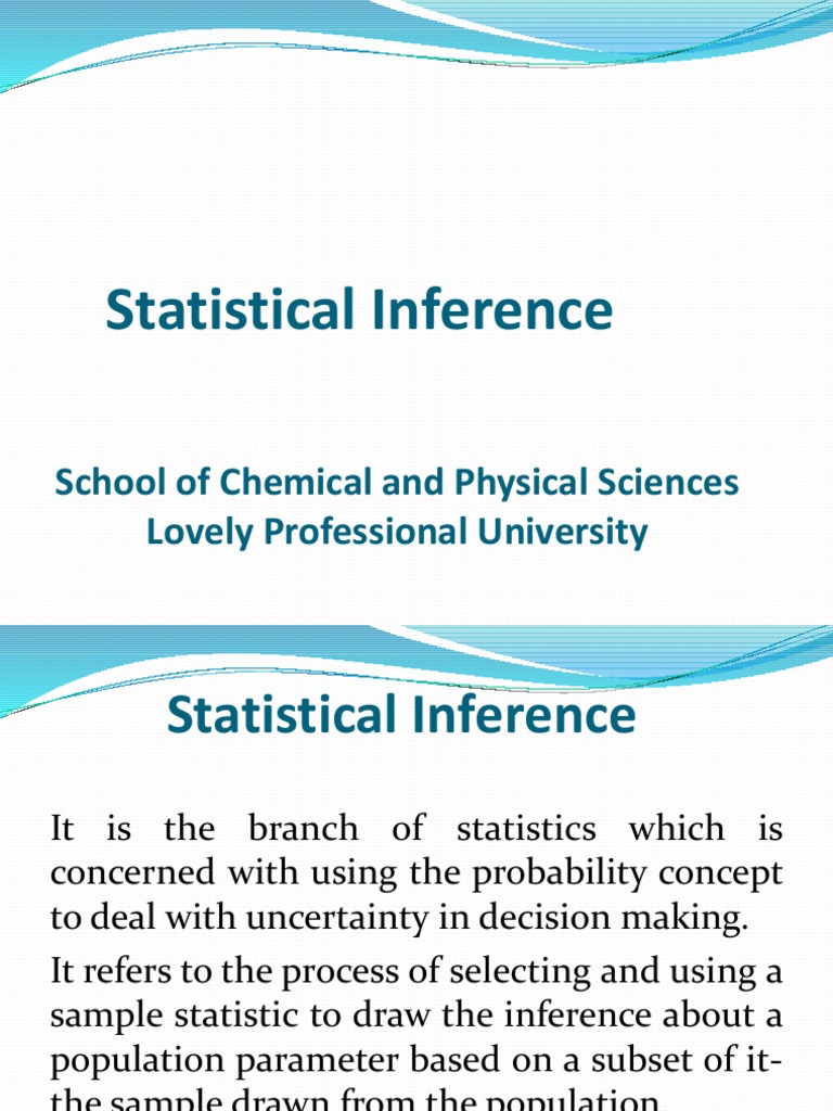 Statistical Inference Part I | PDF | Statistical Hypothesis Testing ... Statistical Inference Part I | PDF | Statistical Hypothesis Testing ...