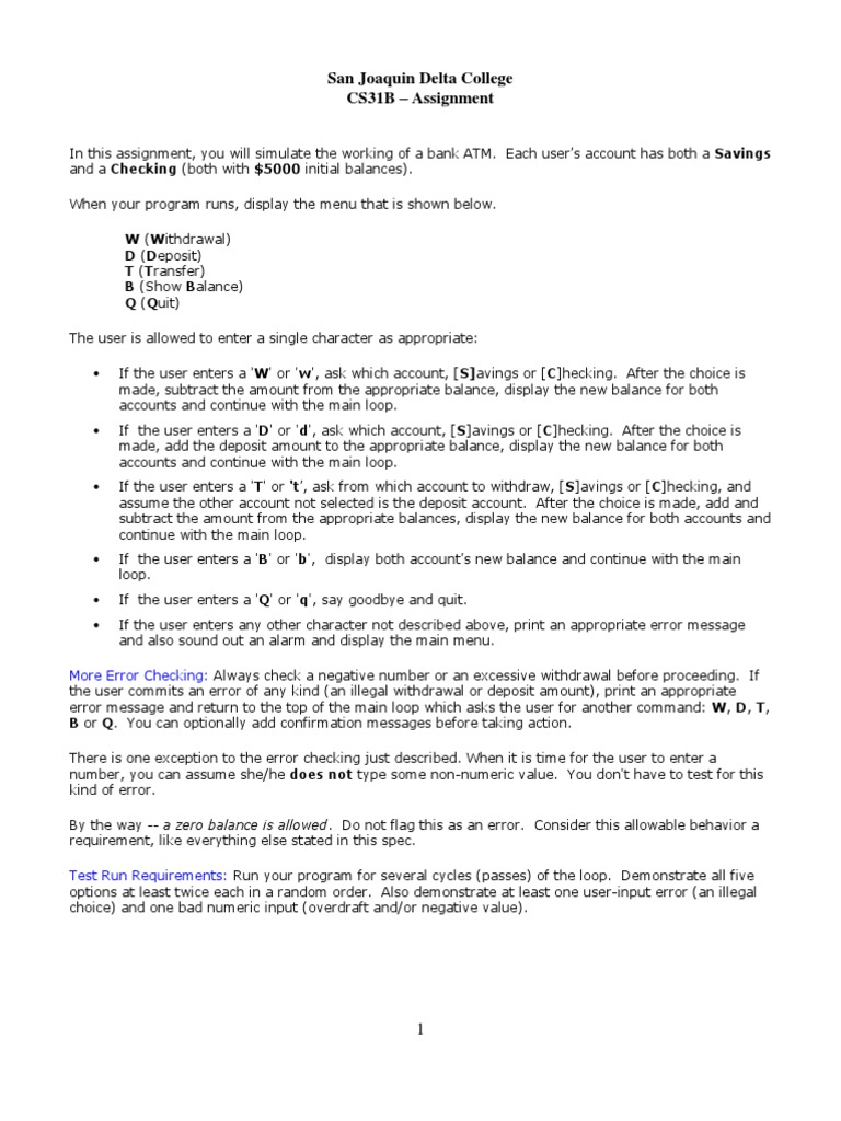 Assignment 02 | PDF | Deposit Account | Error Detection And Correction