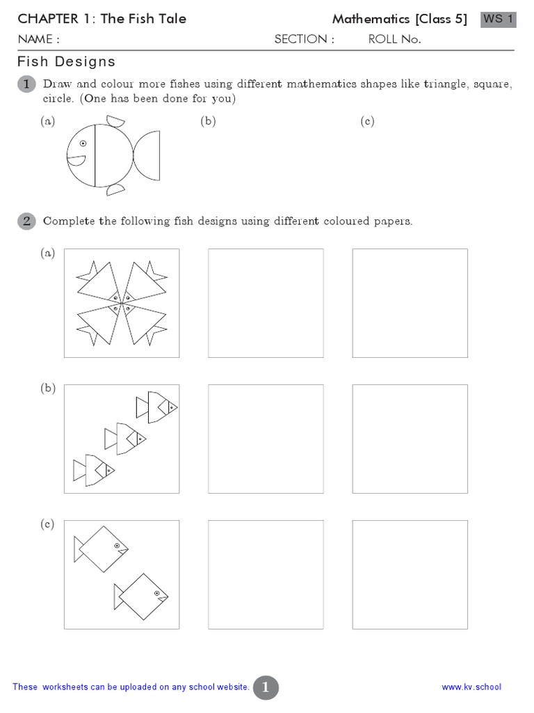 CHAPTER 1: Fish Math Worksheets | PDF | Mathematics